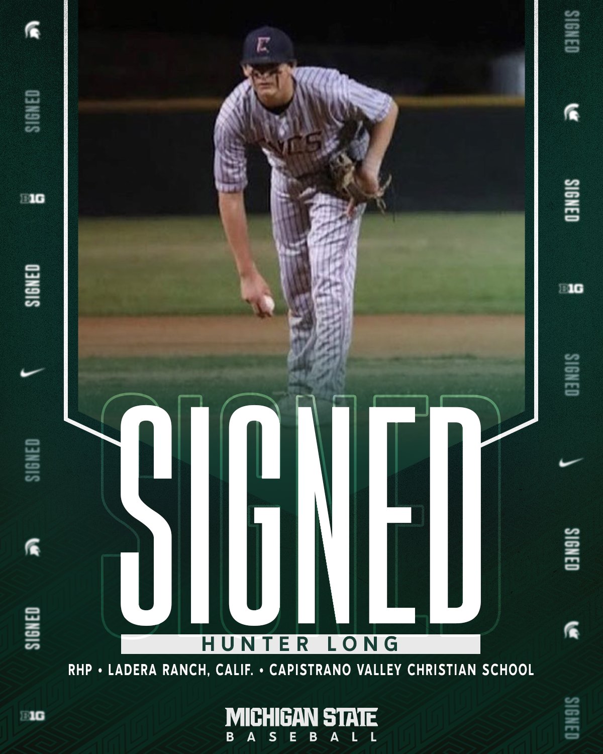 Michigan State Baseball on Twitter: "Hunter Long is officially a Spartan! We are excited to ...