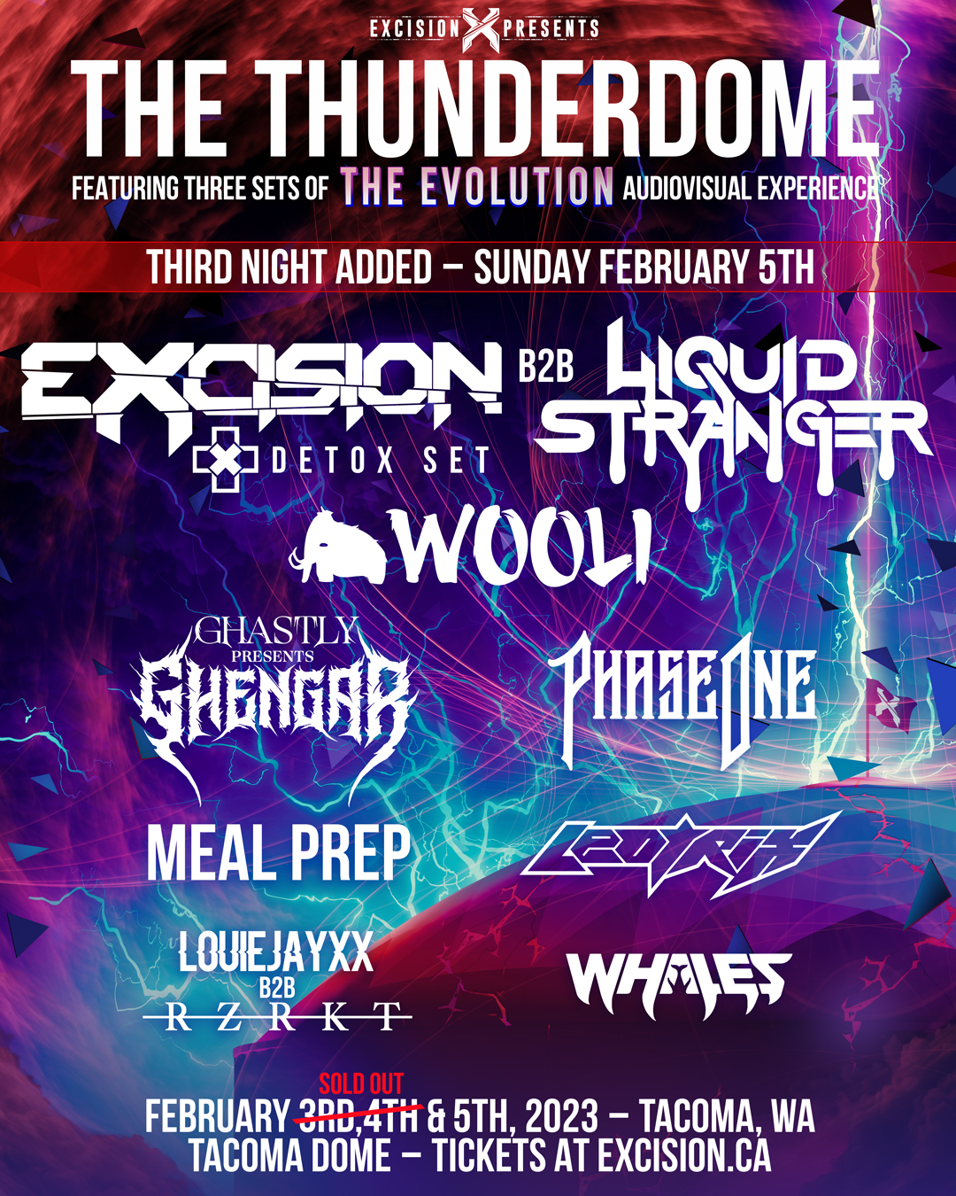 Excision on Twitter: "Thunderdome Night 3 tickets are on sale NOW! 3 days at the Tacoma Dome is ...