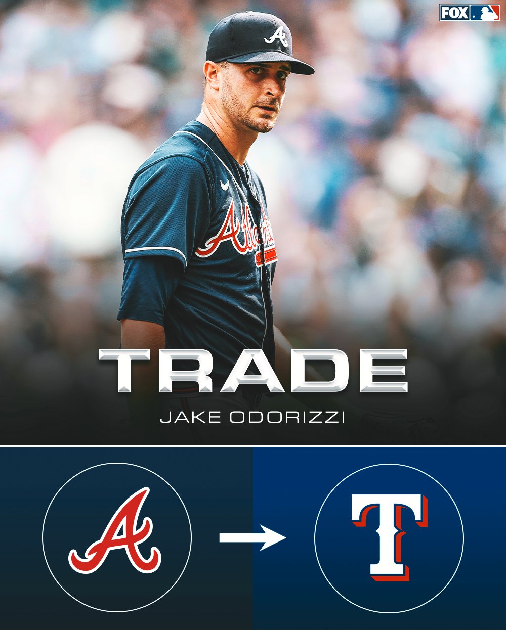 FOX Sports: MLB on Twitter: "The Texas Rangers have acquired Jake Odorizzi from the Atlanta ...