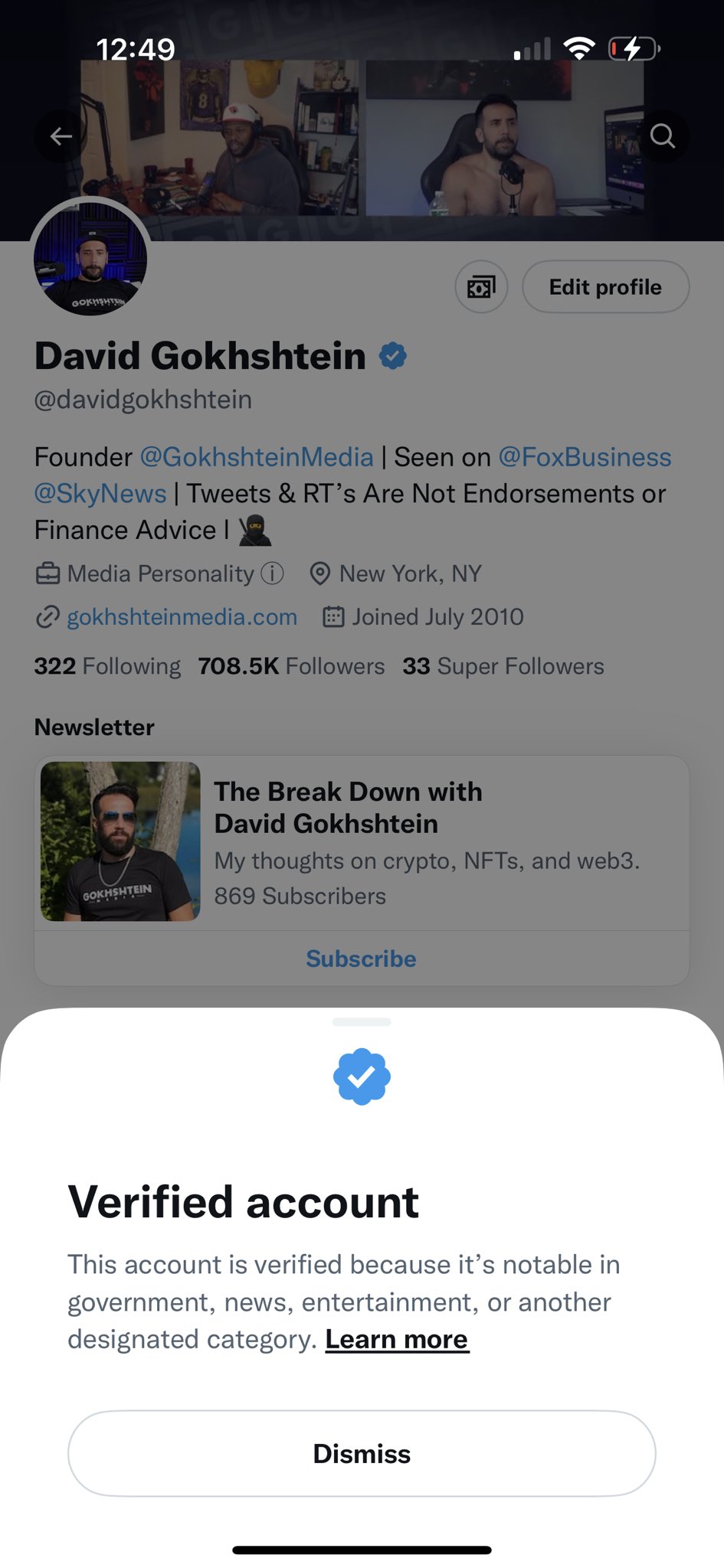 David Gokhshtein on Twitter: "When you pay the $8 to support Twitter, they change your verified ...