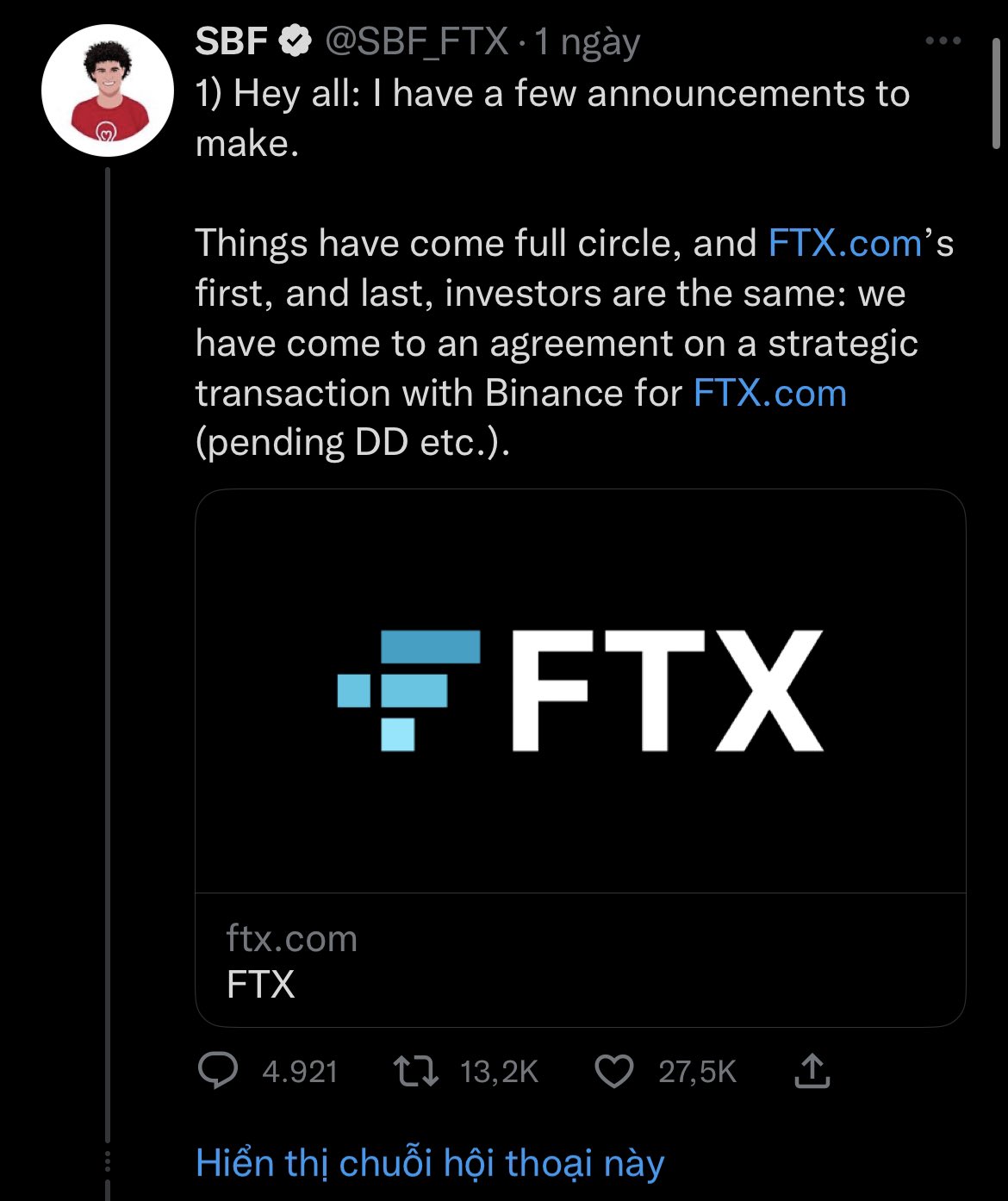 Hak Research (💙,🧡) (🌸, 🌿) on Twitter: "Sam FTX chưa có động thái gì mới trên trang cá nhân của ...