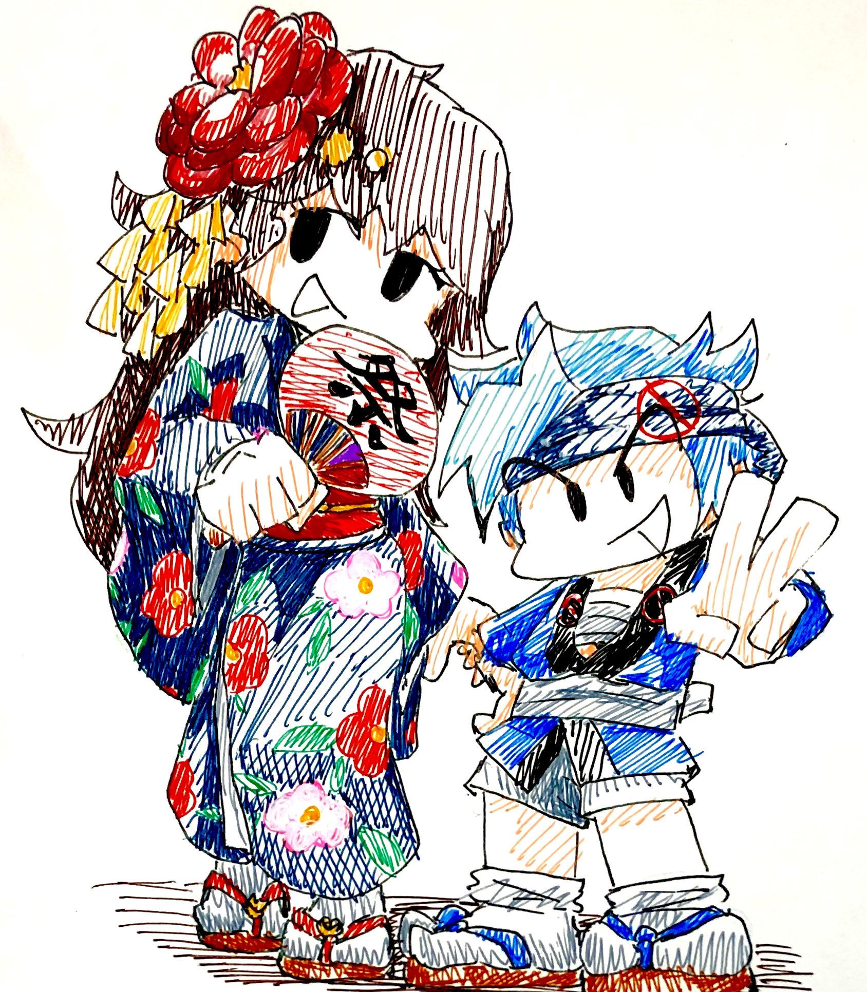 セフィケロ🐸(sephikero) On Twitter Fnflullaby 『japanese Style Fnf Lullaby⑧』 I Wanted These Two To