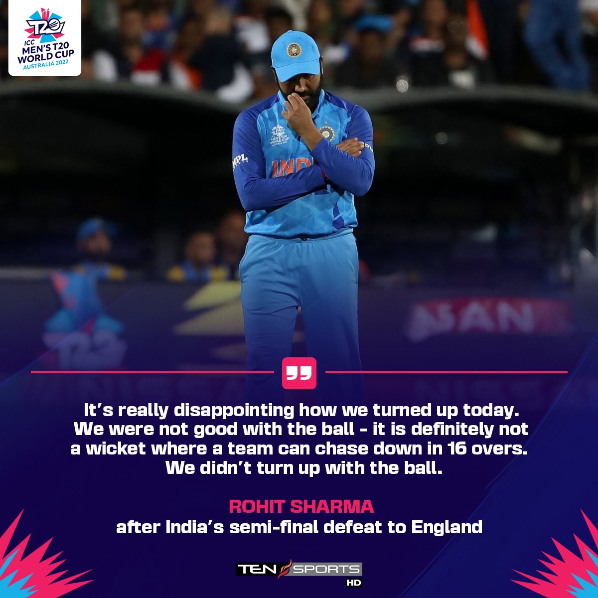 TenSports Pakistan on Twitter: "Indian Captain Rohit Sharma says India's bowlers could have done ...