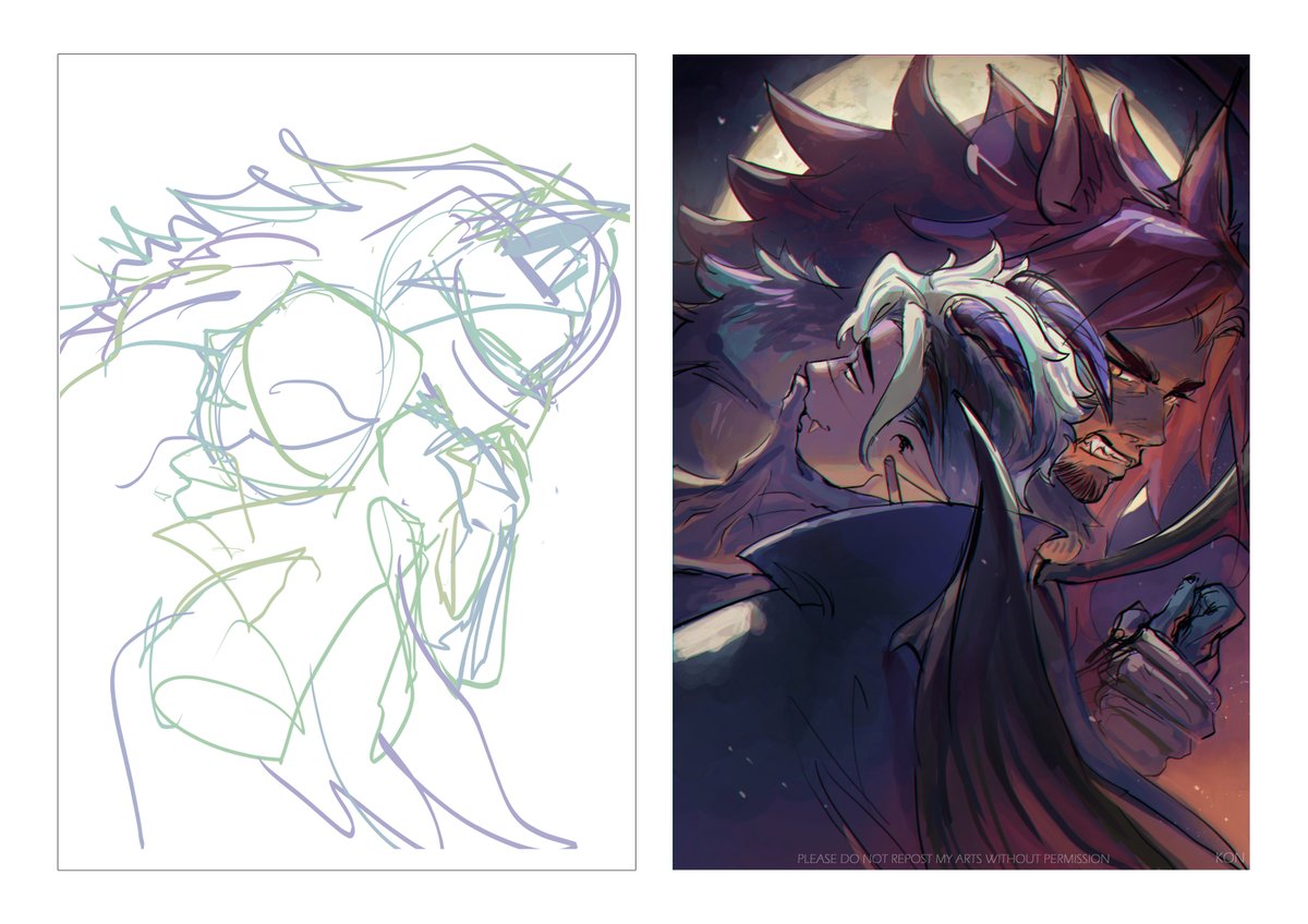 「Sketch vs. Final but rough 」K 0 Nの漫画