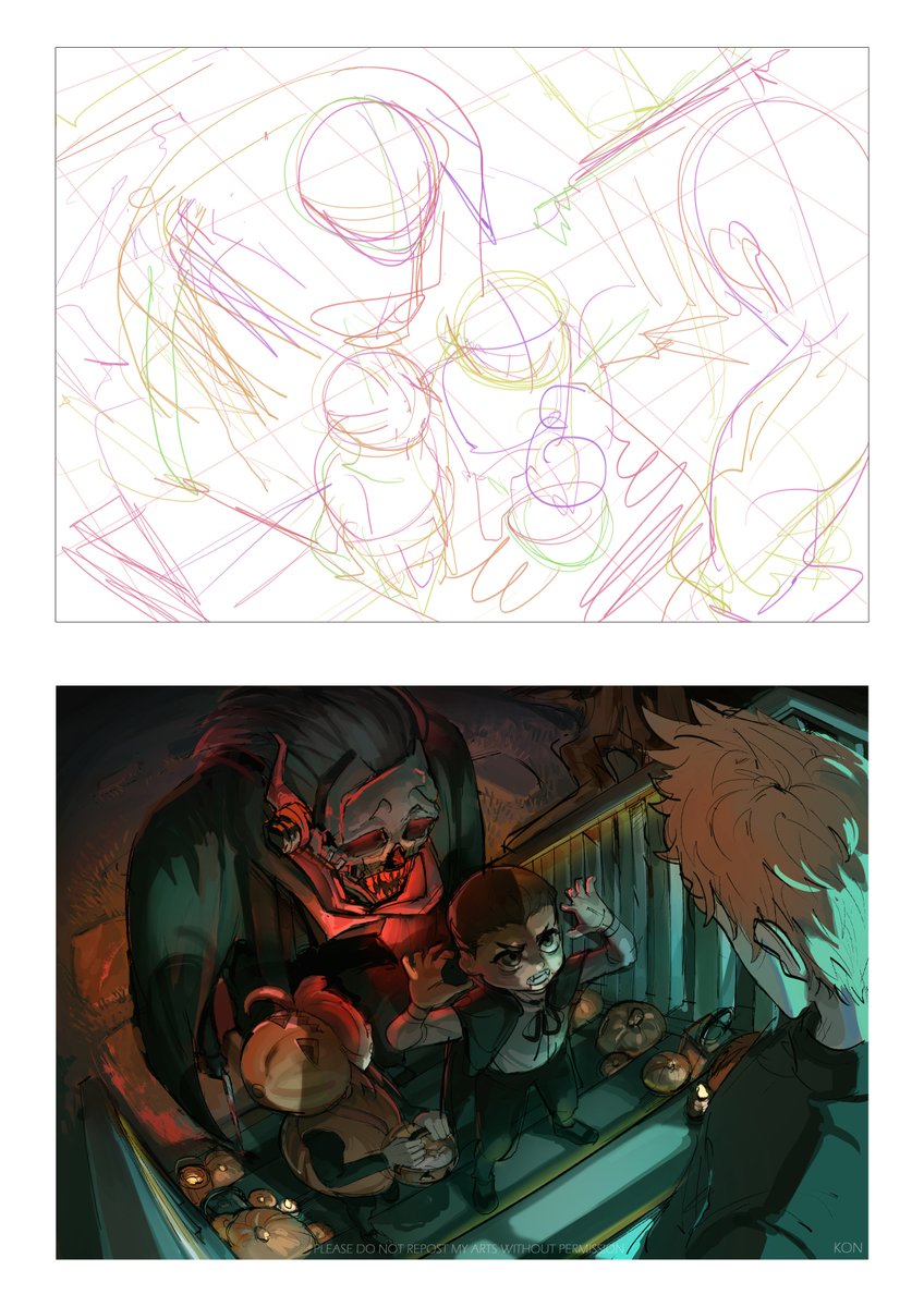 「Sketch vs. Final but rough 」K 0 Nの漫画