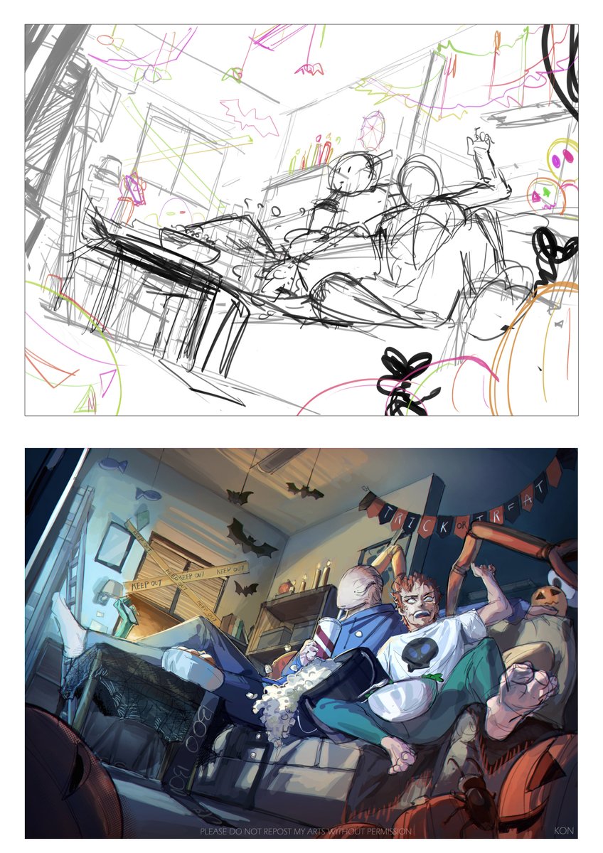 「Sketch vs. Final but rough 」K 0 Nの漫画