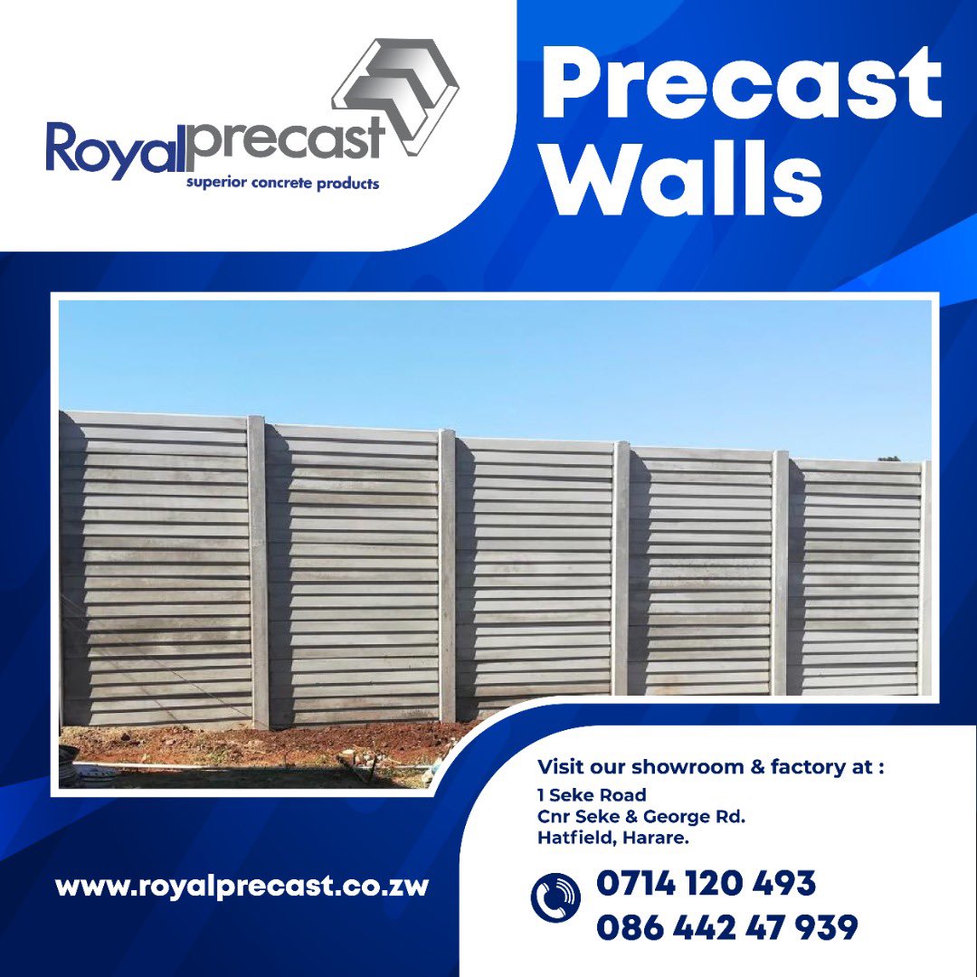 Royal Precast Zw on Twitter: "We Manufacture and install all walling needs at great prices, our ...
