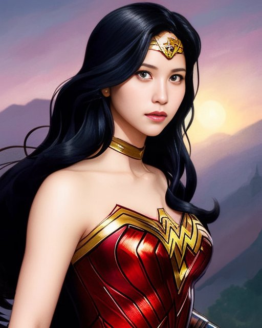 riz on Twitter: "RT @minaAIart: Mina as Wonder Woman #Mina #TWICE"
