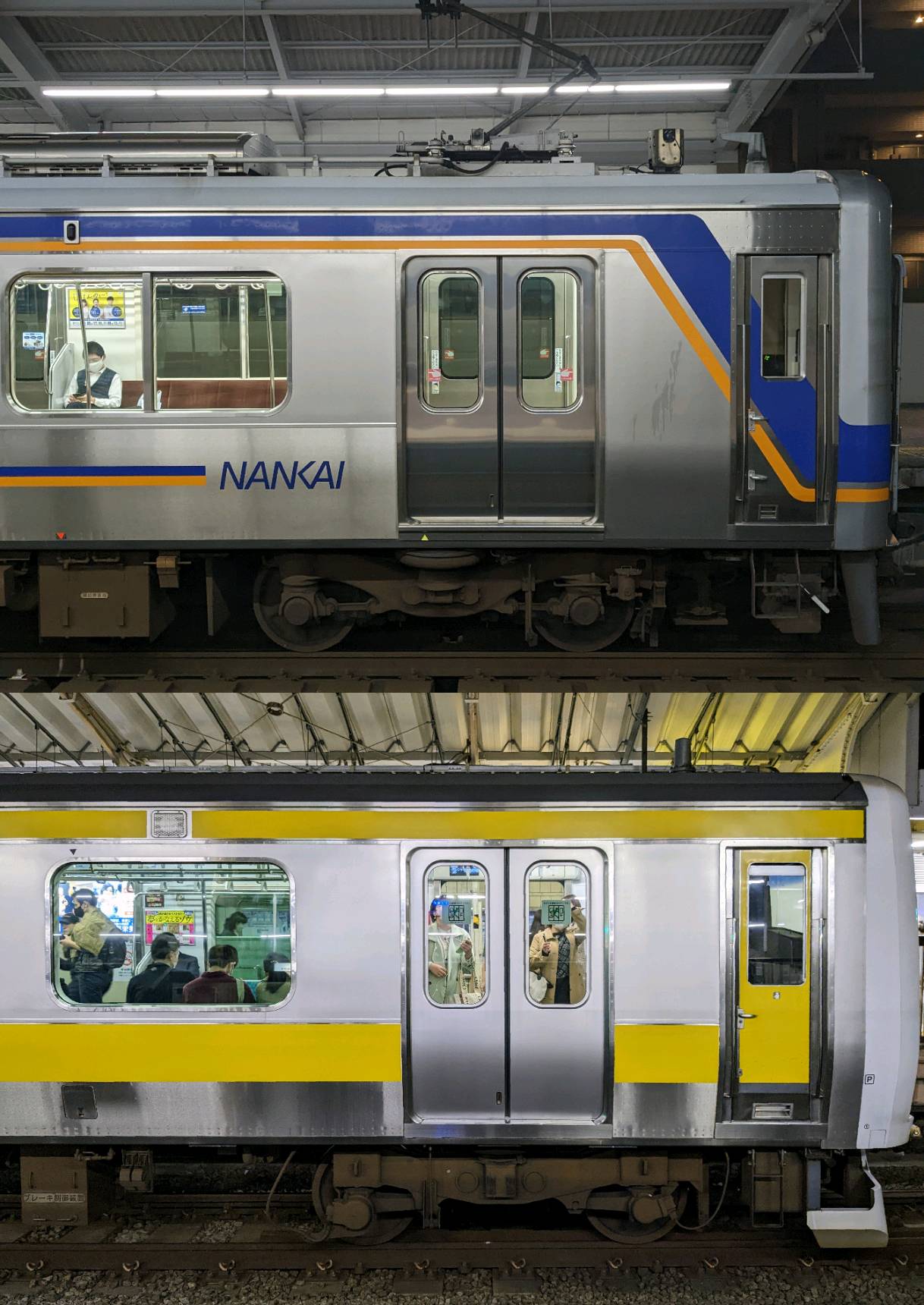 MTTC@内装鉄 on Twitter: "上：南海8000系 下：JR東日本E231系 ドアと雨樋の見た目は似ているものの、先頭電動車の南海はやはり重厚な見た目。台車も全く違えば、車体長が ...