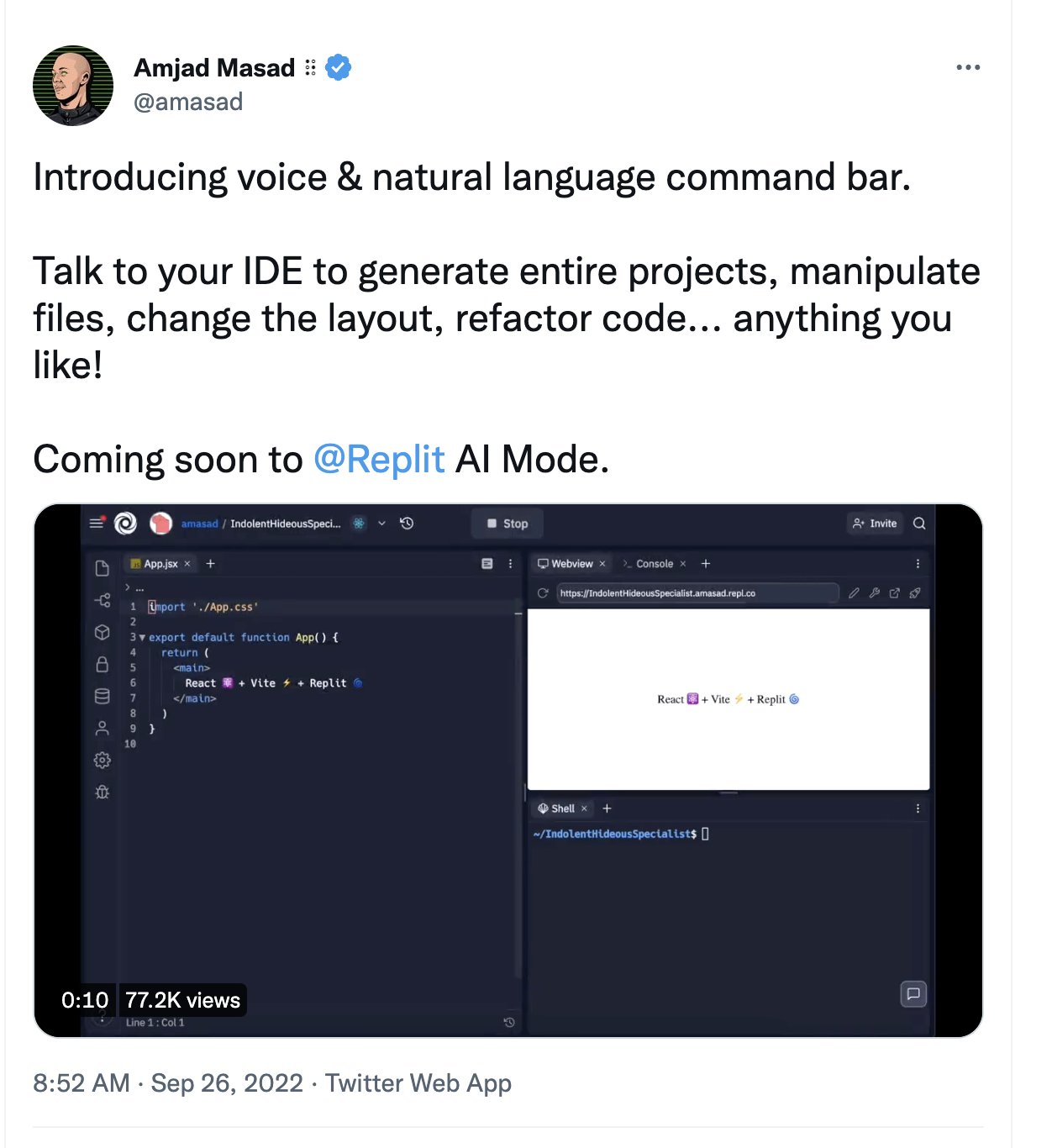 Amjad Masad ⠕ on Twitter: "GitHub just copying now 🙄 https://t.co/idc1k2up9R" / Twitter