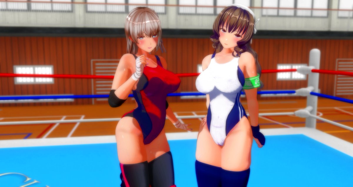 Ggコロンビア On Twitter Rt Com3d2clubmilf 彼氏持ちレスラー🩱と風紀委員🩱(彼ピ君無し)2