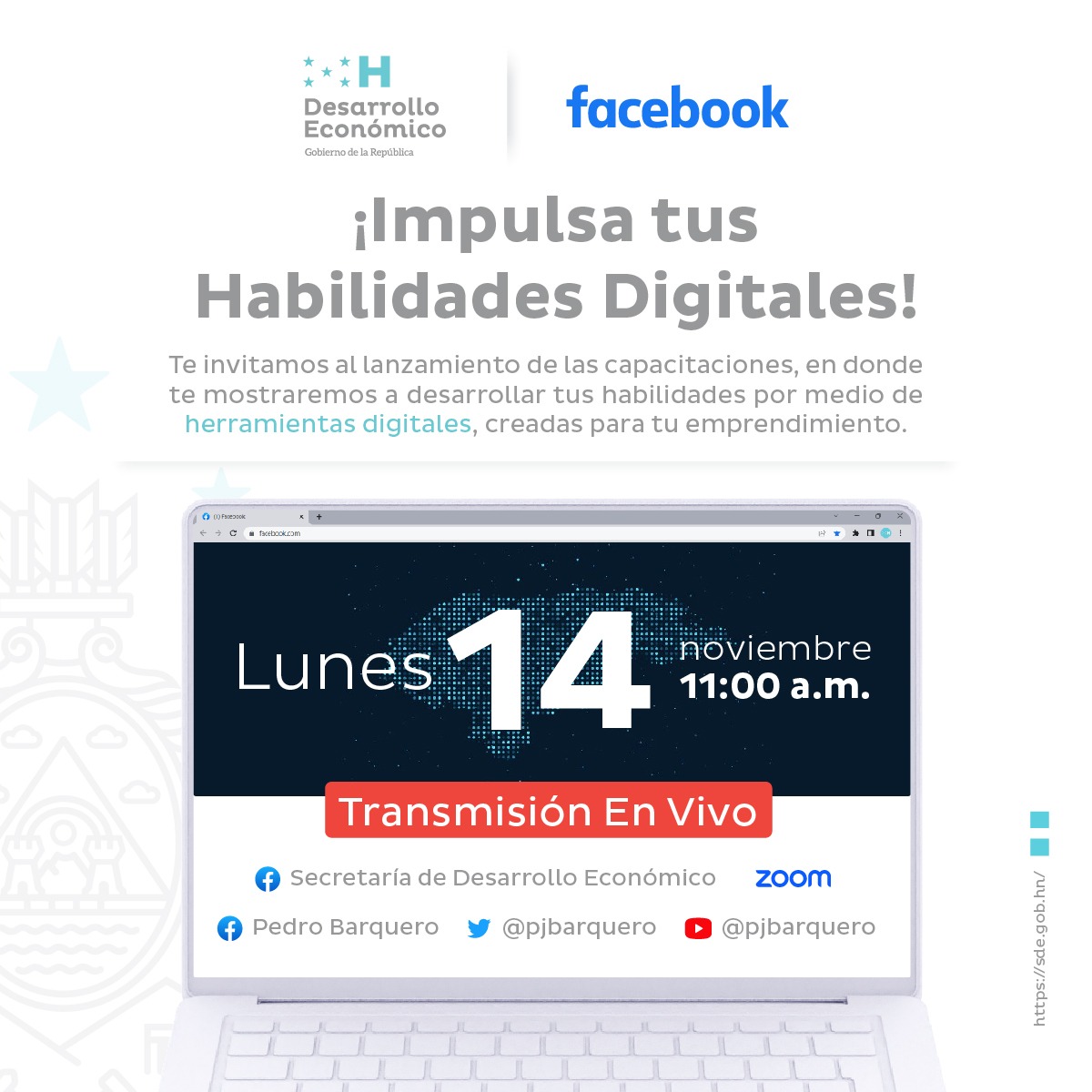 SDE Honduras on Twitter: "RT @pjbarquero: Te esperamos el Lunes! Transmision en Redes Sociales y ...