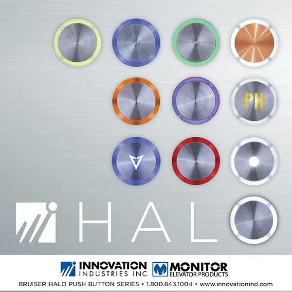 Elevator World, Inc. on Twitter: "Innovation’s extra tough Bruiser Halo push buttons offer vivid ...