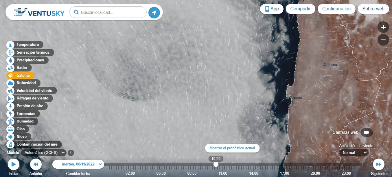 Alicia Arce on Twitter: "@deZabedrosky "Anomalía" vista en Ventusky, 8 Nov 2022, 10:20 am https ...