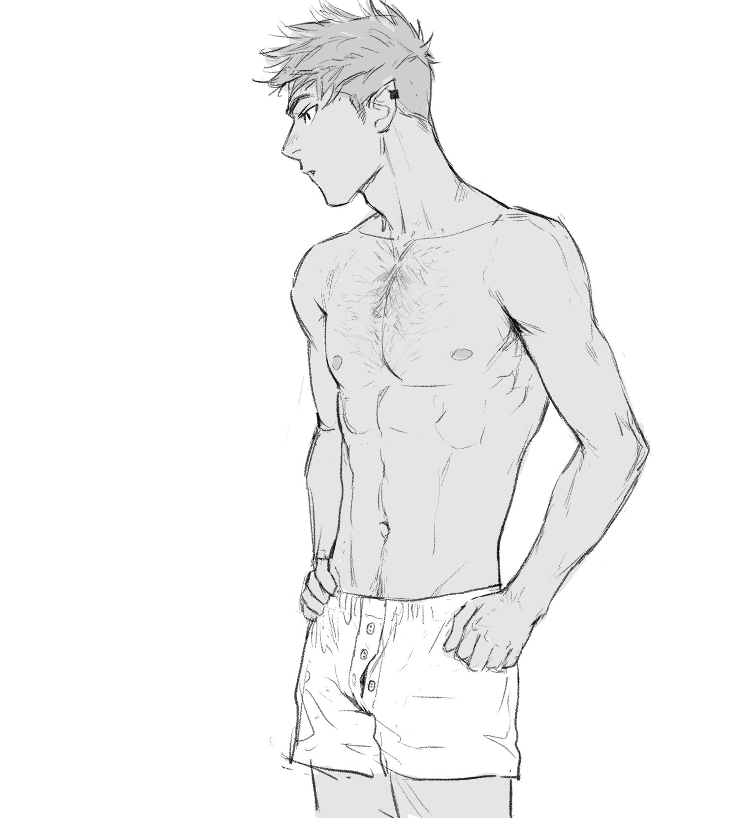 Anime Male Body Reference 0496