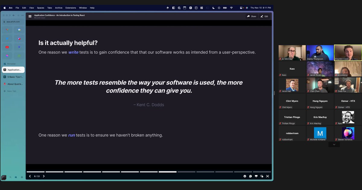 When I say @codeSTACKr can give a talk, I mean it! Truly phenomenal! So far this meetup has been ...