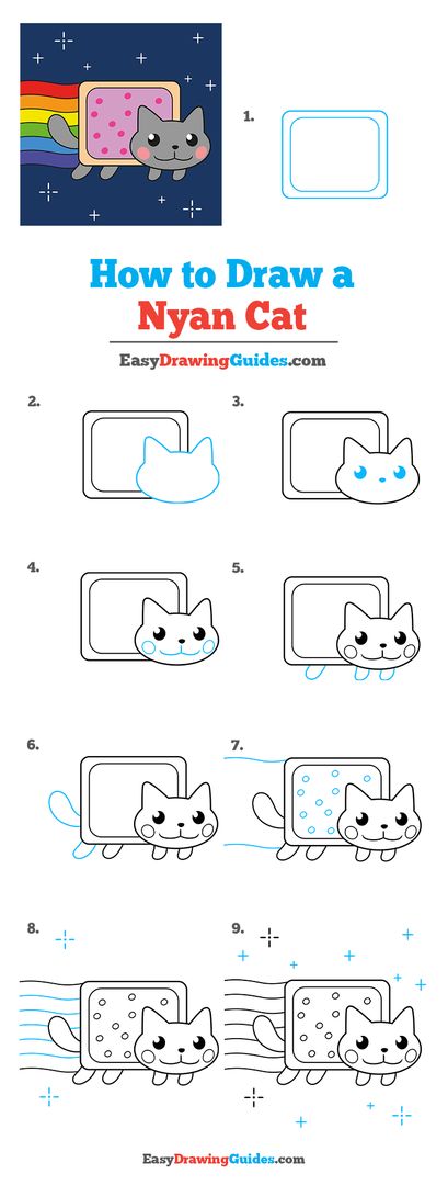 Nyan Cat Drawing Tutorial