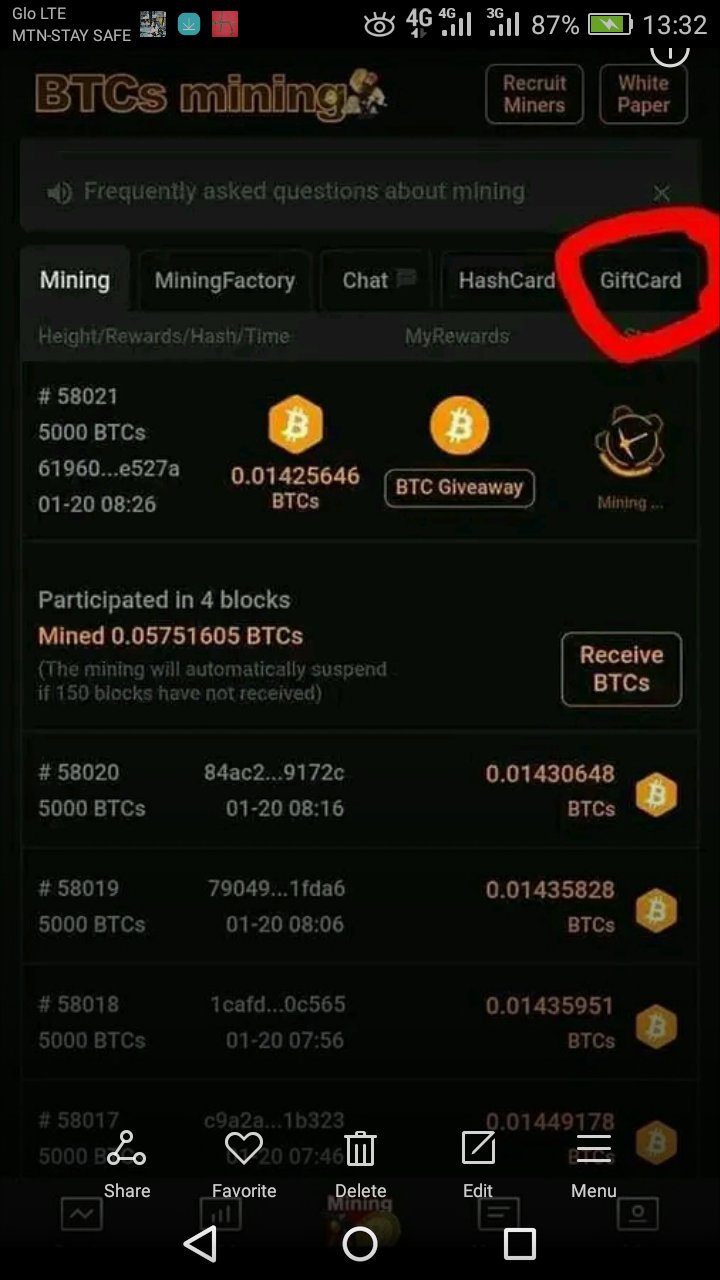 CORE (Satoshi BTCs) on Twitter: "FREE GIFT CARDS TO ALL NEW MINERS Increase your mining hash ...