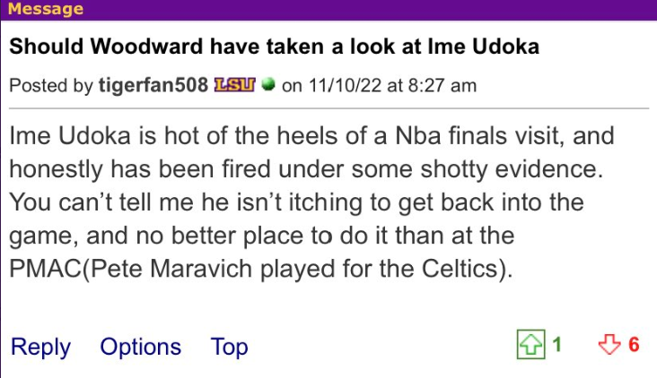 Message Board Geniuses on Twitter: "#LSU basketball is 1-0 but maybe should still consider ...