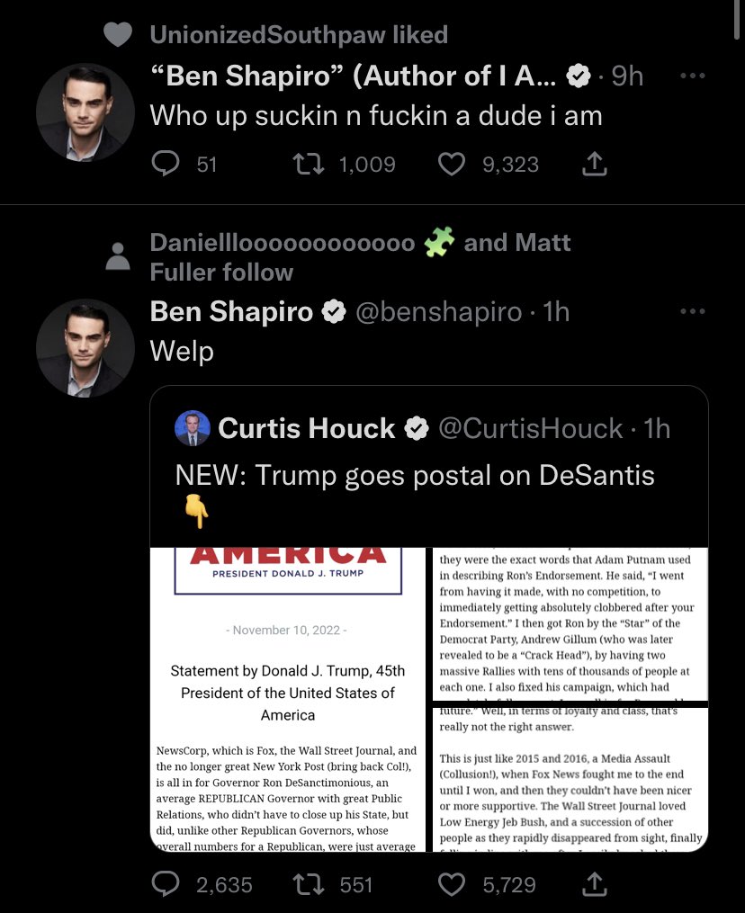 memes on Twitter: "Idk what’s funnier these being back to back or that fake Ben Shapiro has more ...
