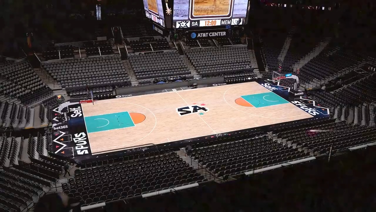 Spurs Basketball Stadium Empty Victor Wembanyama's Season Ending