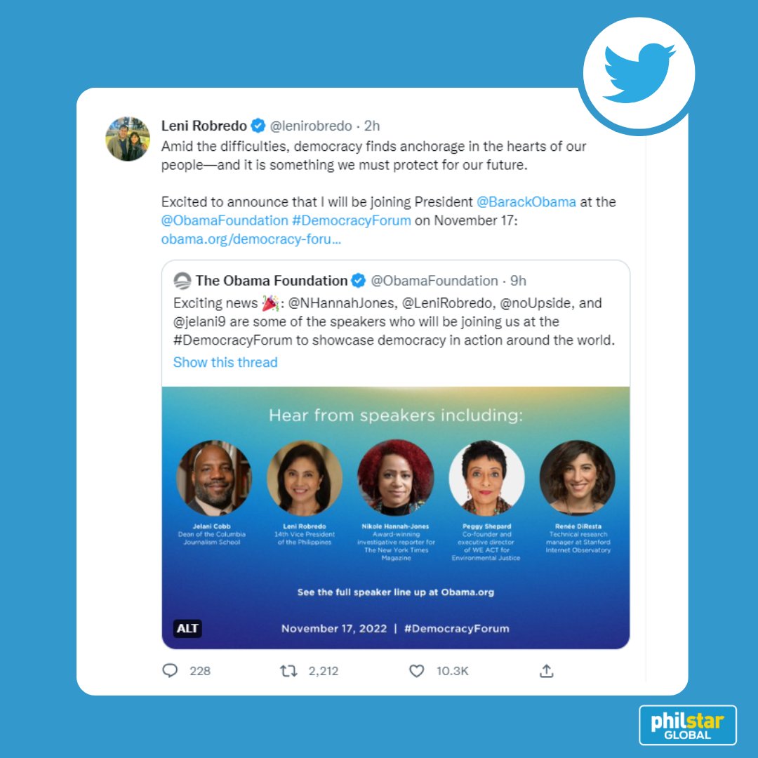 Philstar.com on Twitter: "'DEMOCRACY FINDS ANCHORAGE IN THE HEARTS OF OUR PEOPLE’ Former VP Leni ...