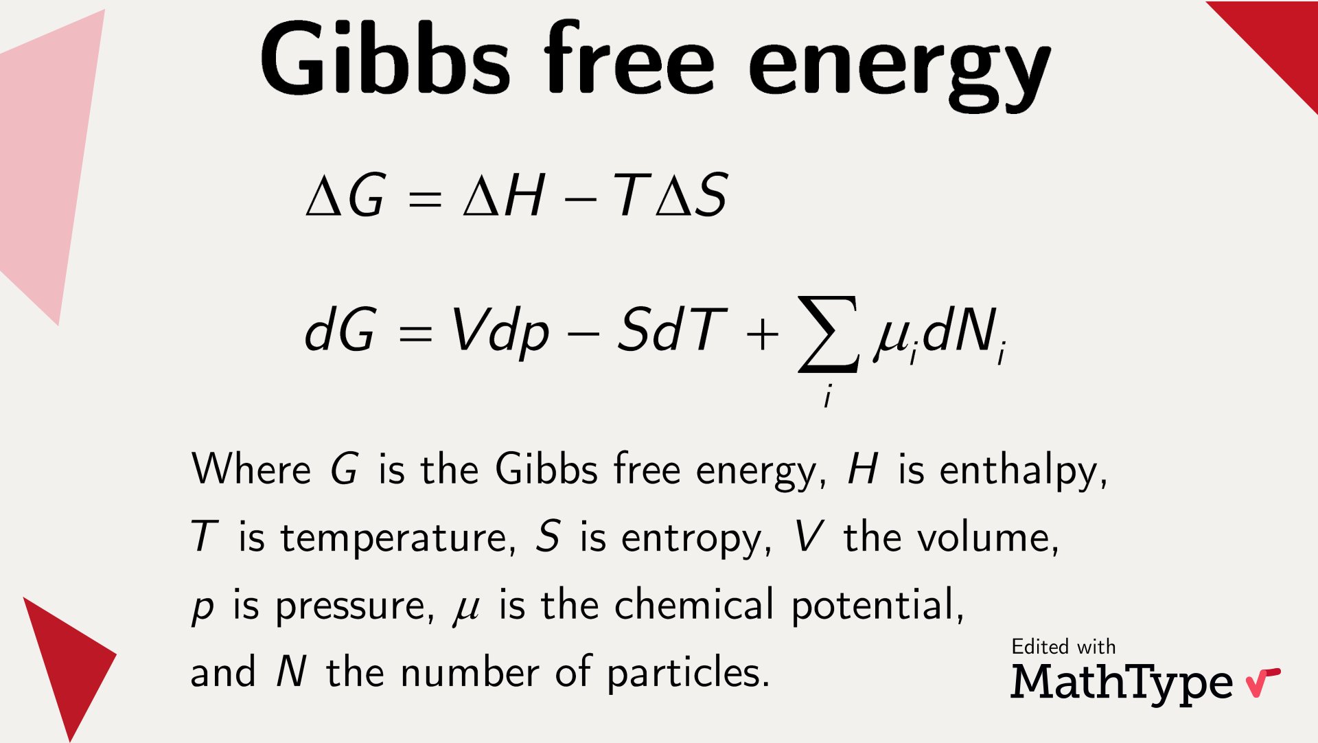 Energy Formula Chemistry