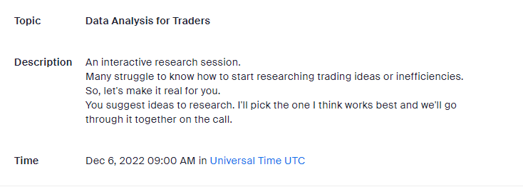 Robot James 🤖🏖 on Twitter: "Data Analysis for Traders Dec 6, 9AM UTC https://t.co/GAWzMUoOdr ...