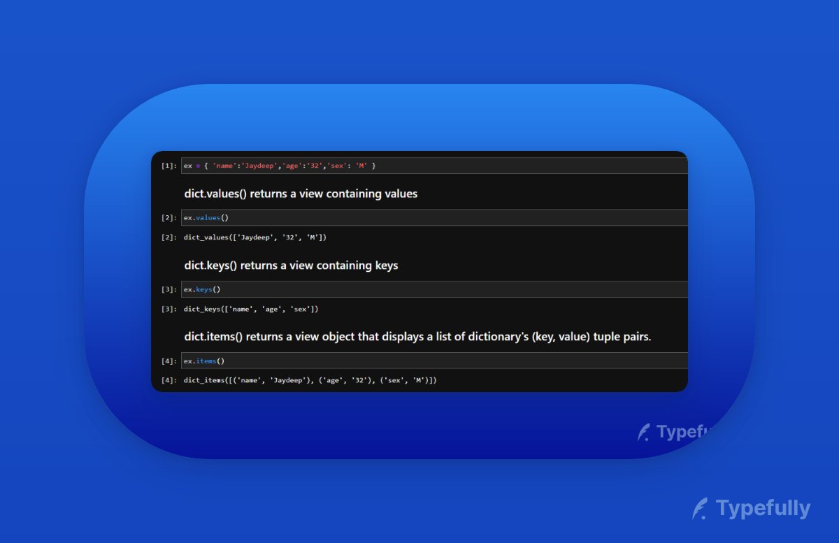 🐍Python 🔥🔥 All Methods Of Python Dictionaries With Examples 🔥🔥 ...