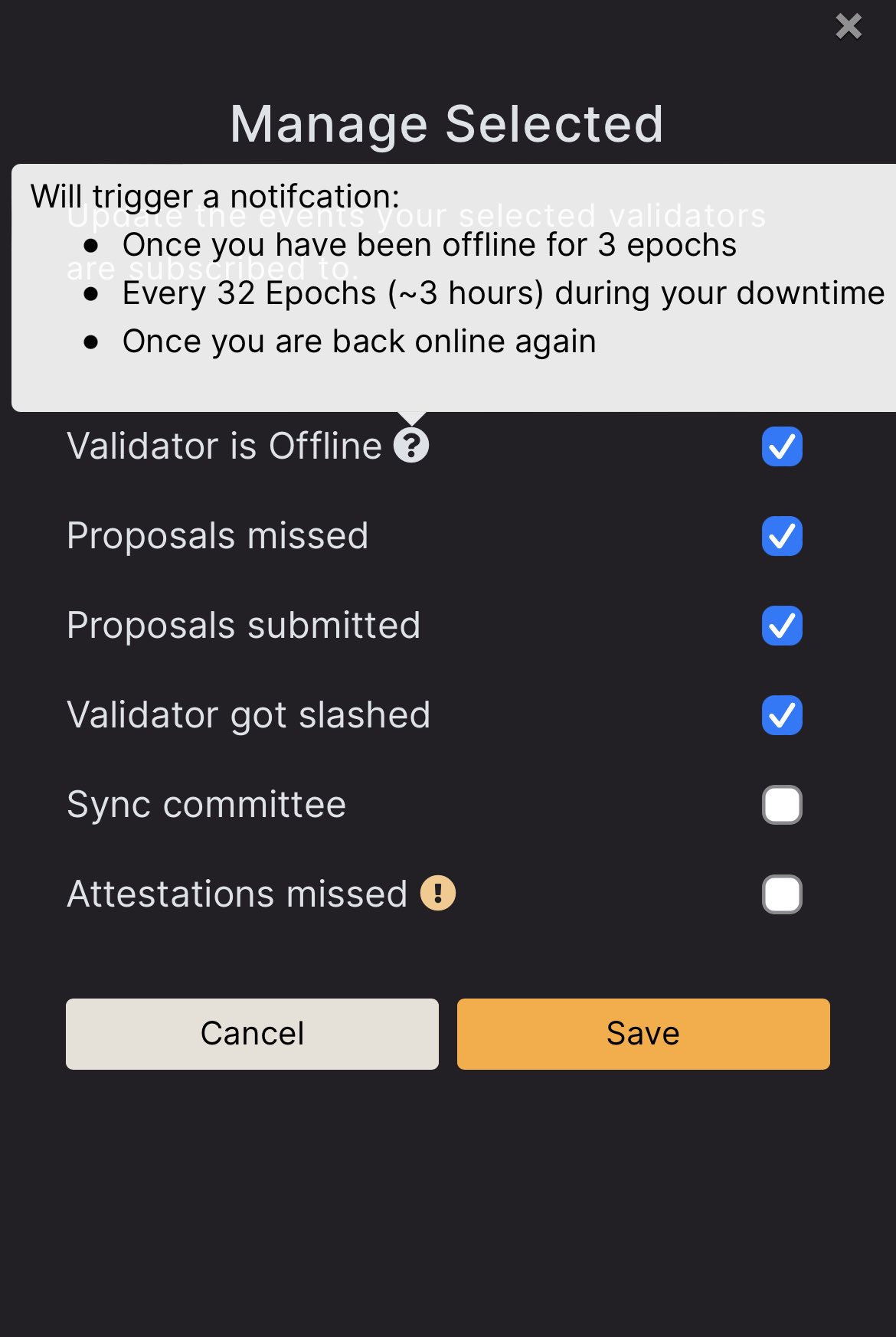 beaconchain.eth 📡🦇 on Twitter: "Everyone should be using “Validator offline“ notification type ...