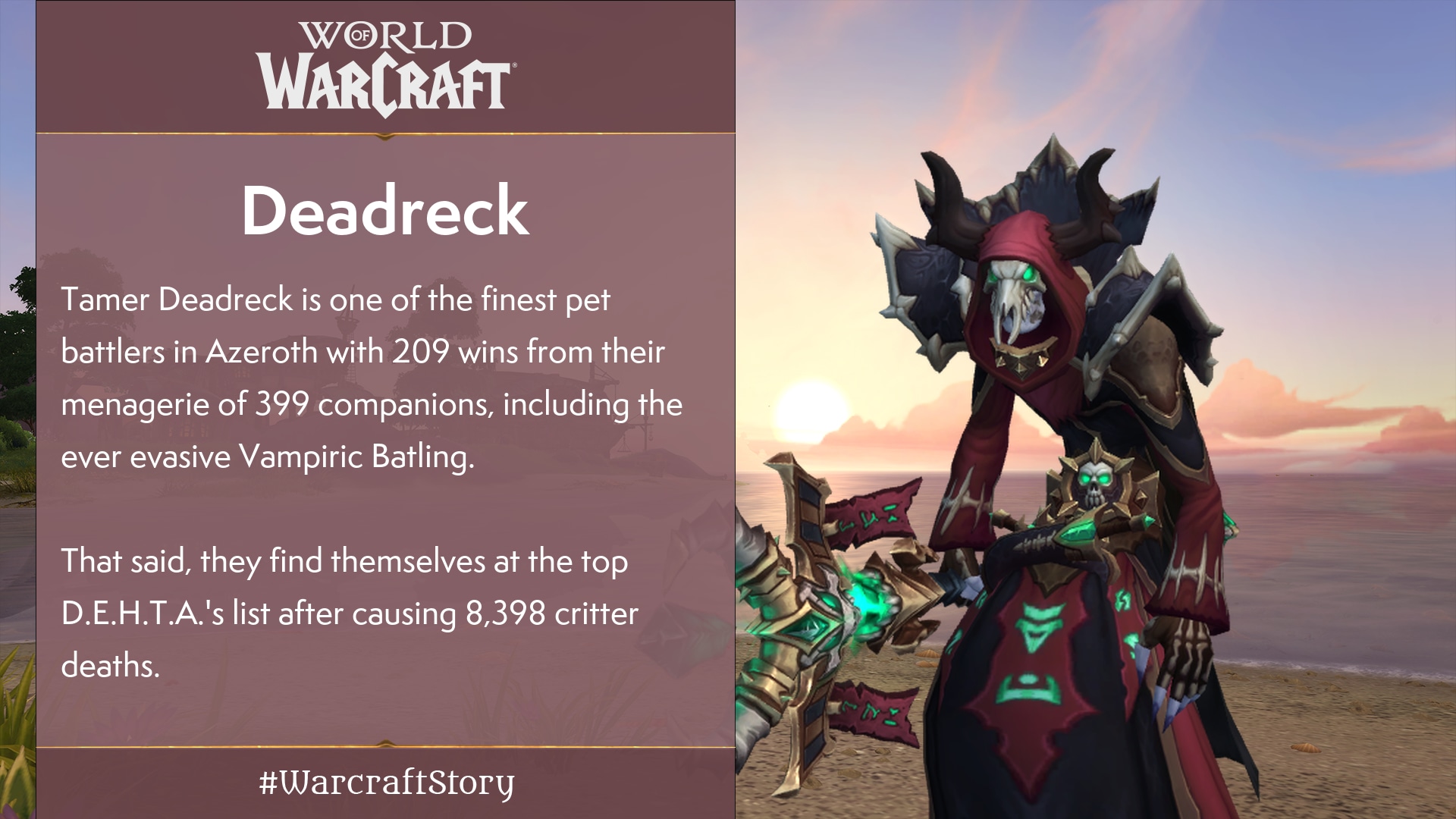 World of Warcraft on Twitter: "@DeaDRecK2099 Behold! Your #WarcraftStory. Reply to this tweet ...