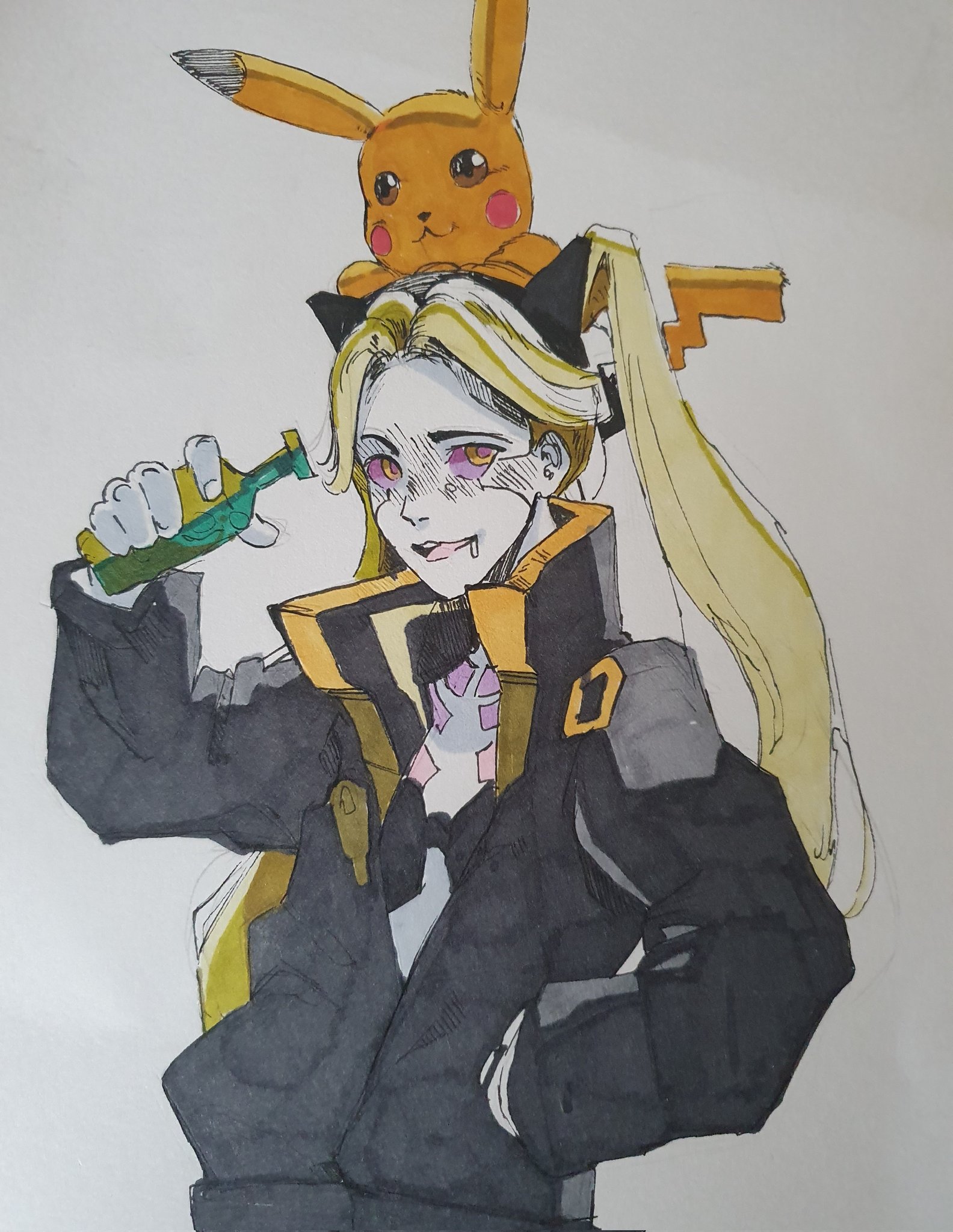 Raph' 🇫🇷 (comms full) on Twitter: "Rebecca hanging with pikachu :) Trad colo during the break ...