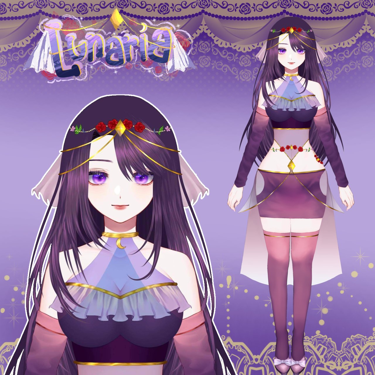 Lunaria Ch.💜🌹| VtuberTH on Twitter: "รูปชัดๆ อยู่นี่ค้าบบบ 💜 ขอบคุณที่มาเล่นด้วยนะคะ น่ารัก ...