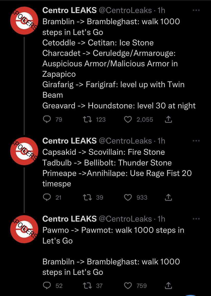 SoulSilverArt on Twitter: "Here’s a bunch of supposed evolutions methods for new Pokémon! I love ...