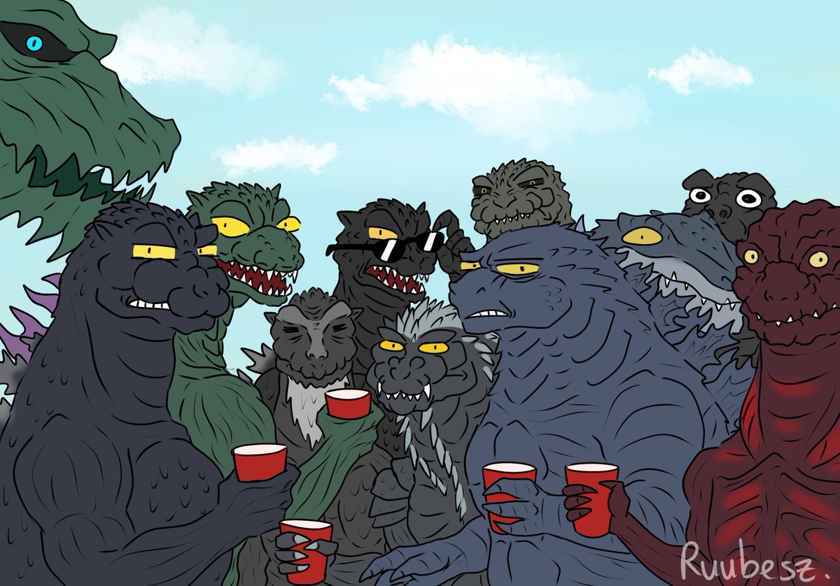 ゴジラ 「"Godzilla and Kong"...That's the dumbest」|Ruubesz drawのイラスト
