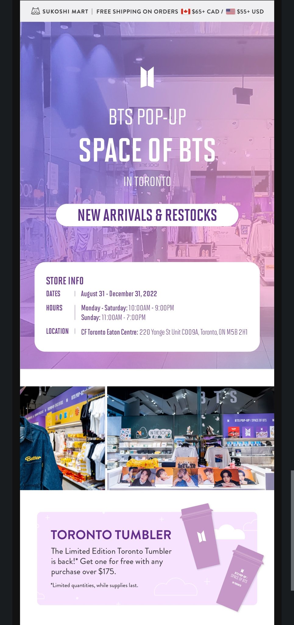 BTS Merch⁷ (SLOW) on Twitter: "SukoshiMart Singles Day Sale and Toronto Space of BTS restocks ...