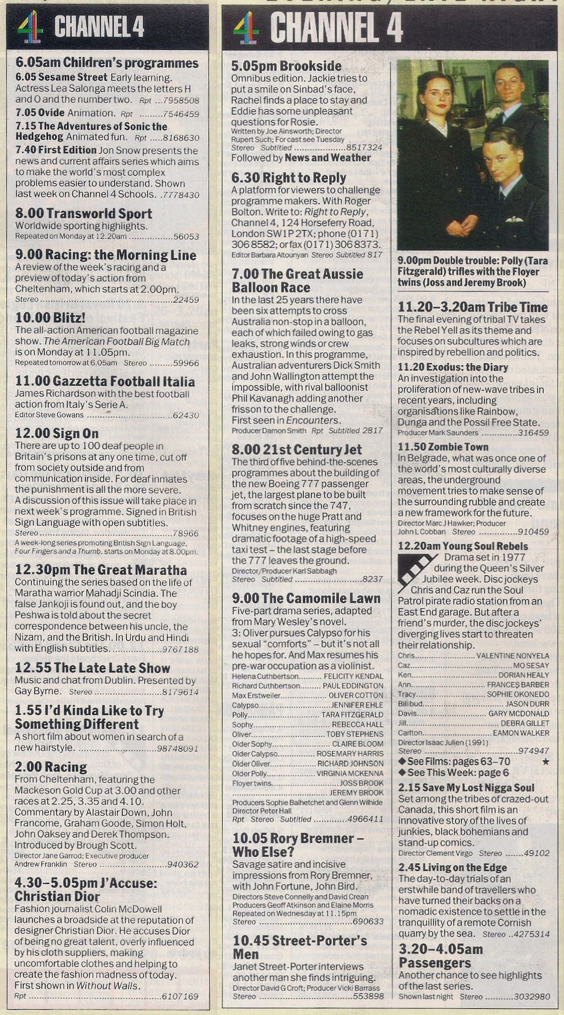 Adam Beckwith on Twitter: "And here's what was on Channel 4 on this day in 1995: https://t.co ...