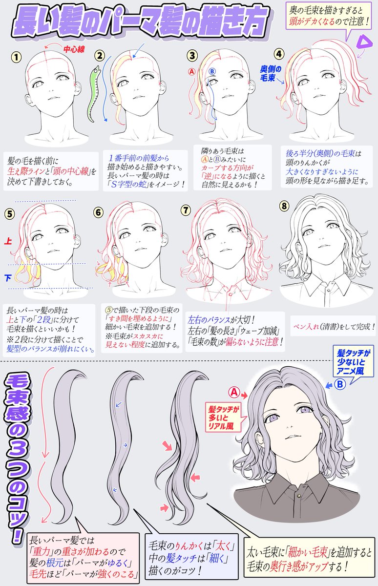 吉村拓也【イラスト講座】 on Twitter: "RT @hanari0716: かっこいいパーマ男子の髪の描き方 6年間の全イラスト講座が見放題👇 https://takuya ...