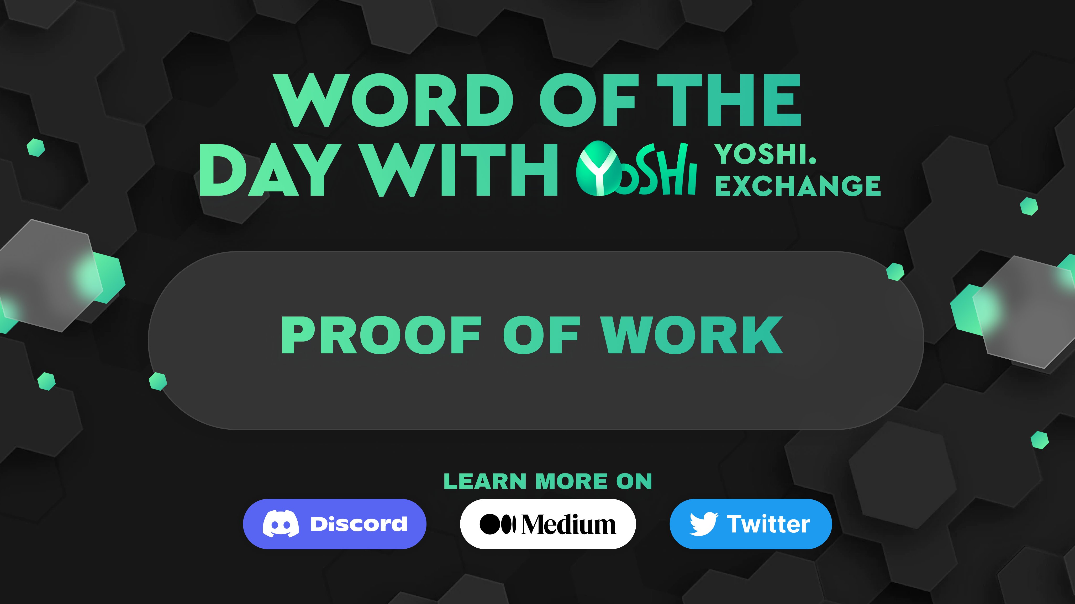 Yoshi.exchange on Twitter: "🔥 $Yoshi educational Friday 📗#PoW - #consensus ⚙️ mechanism of ...