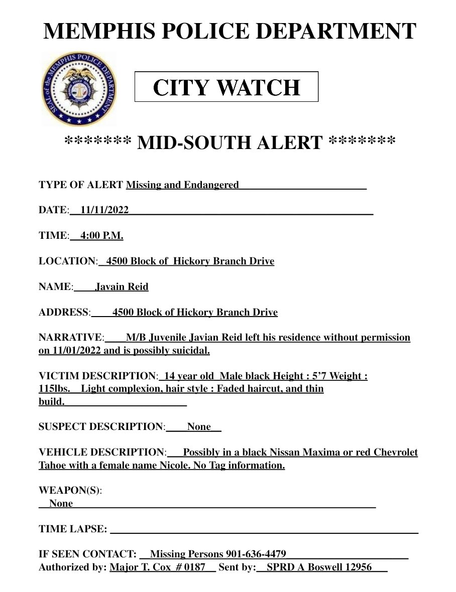 Memphis Police Dept On Twitter Have You Seen This Missing Teen