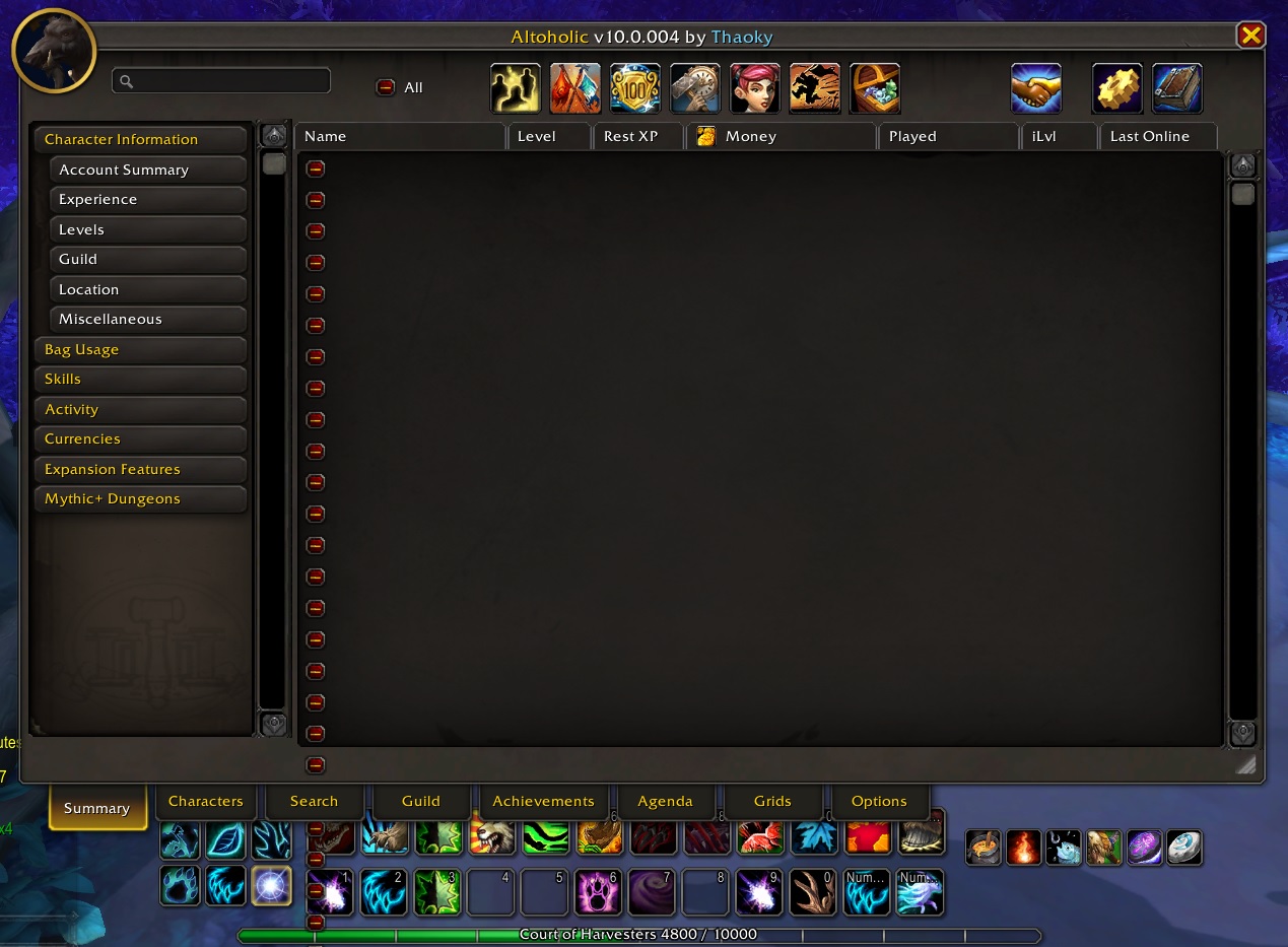 Jabbers on Twitter: "Does anyone else get this bug with Altoholic? i've gotten it so many times ...