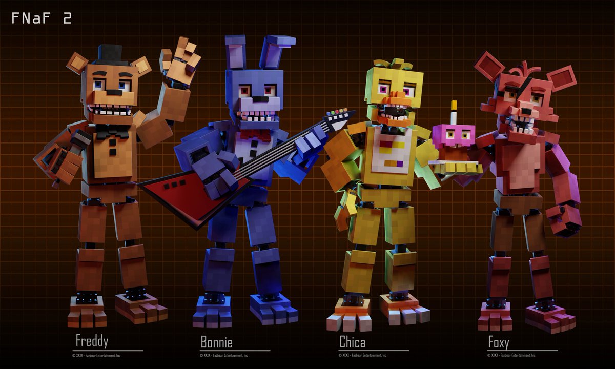 Fnaf 2 All Animatronics Minecraft