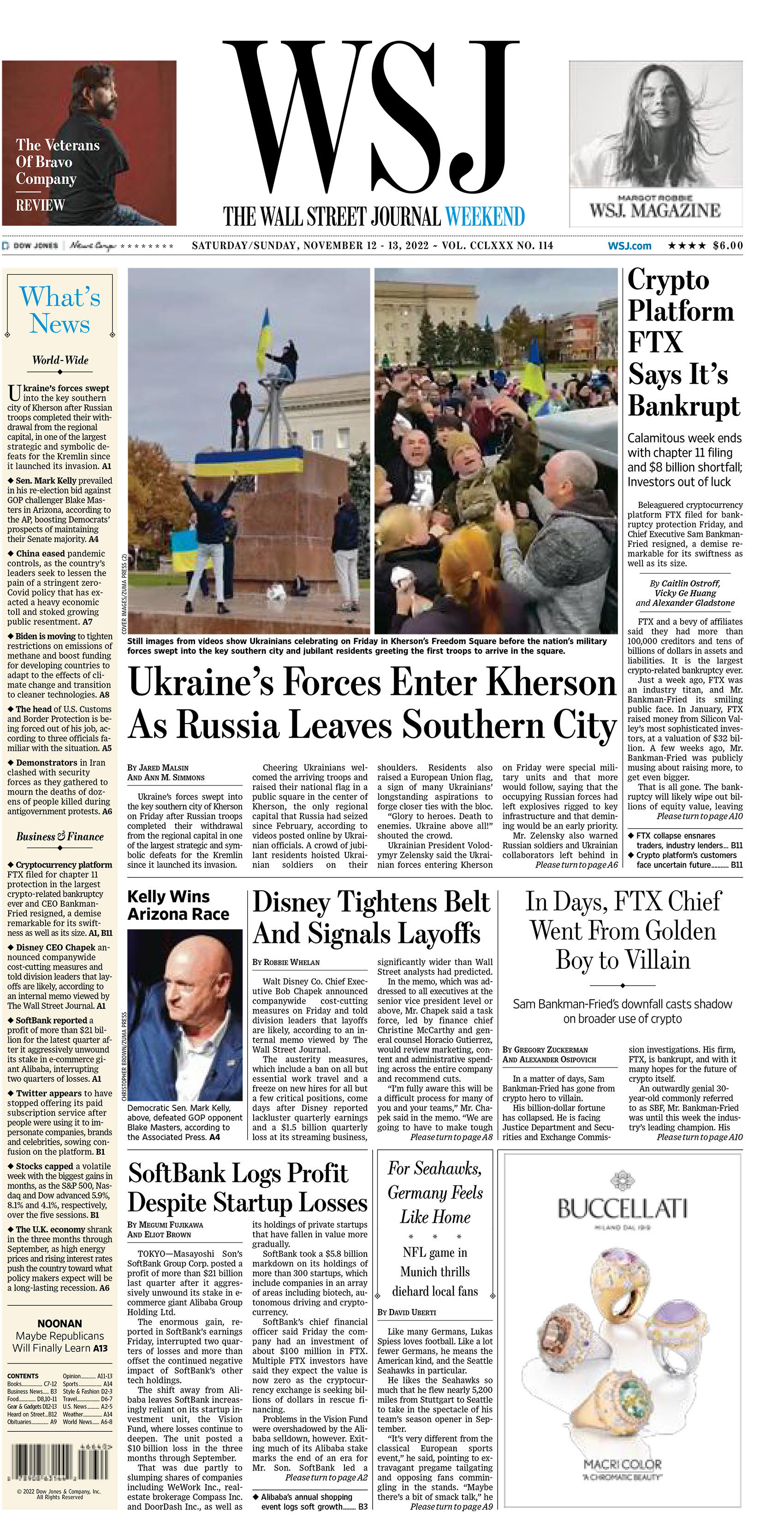 Wall Street Journal Front Page