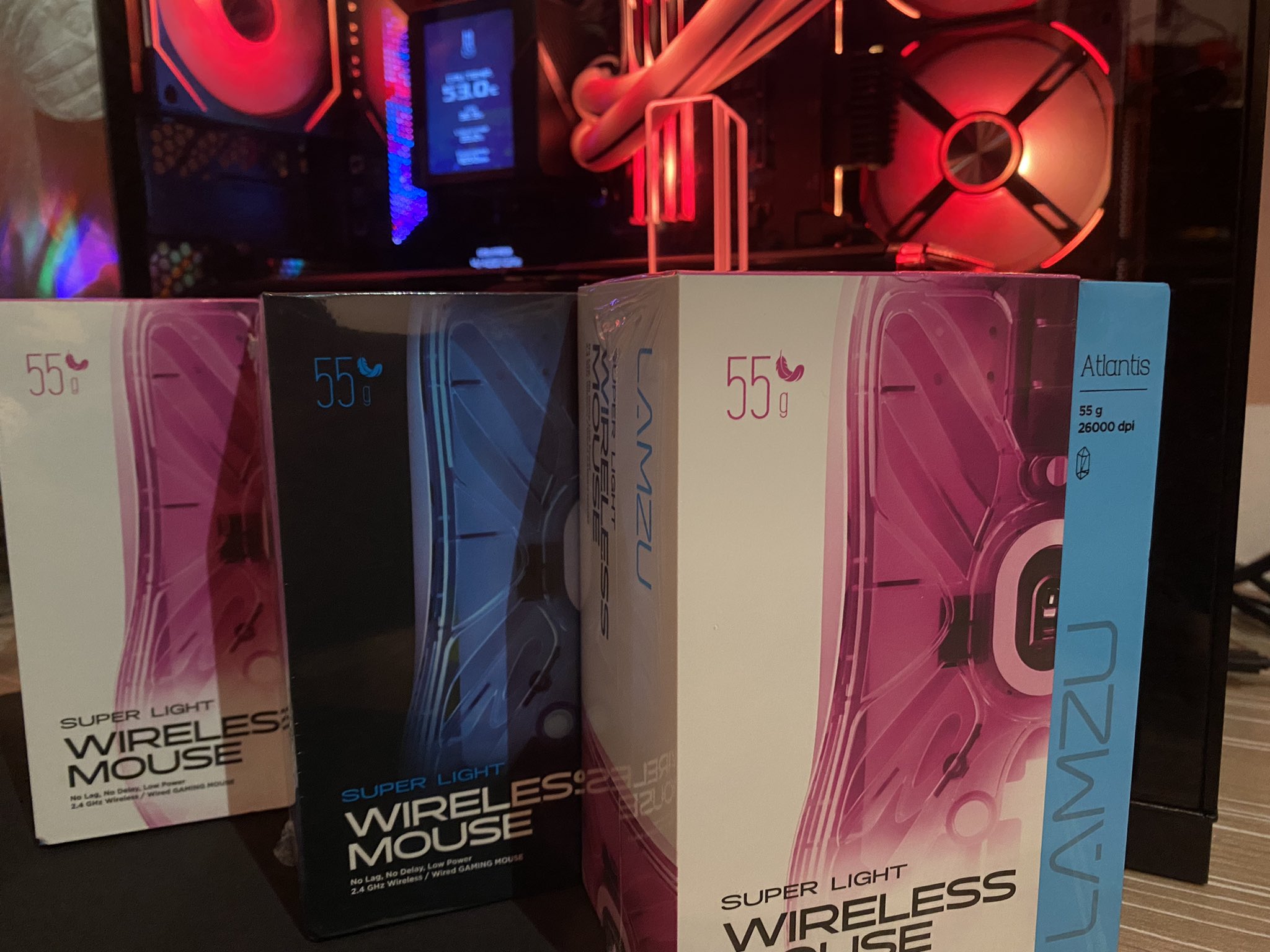 Respawn Gaming Tech on Twitter: "Lamzu Atlantis Matcha Green, Miami Blue & Masculine Pink Now ...