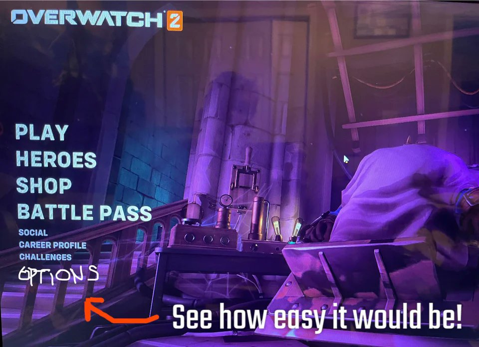 Overwatch2ニュース@おばにゅー on Twitter: "海外勢「オプションはこの位置に返してはもらえませんか･･･」 📷:u/Roy-Donk #オーバーウォッチ2 # ...