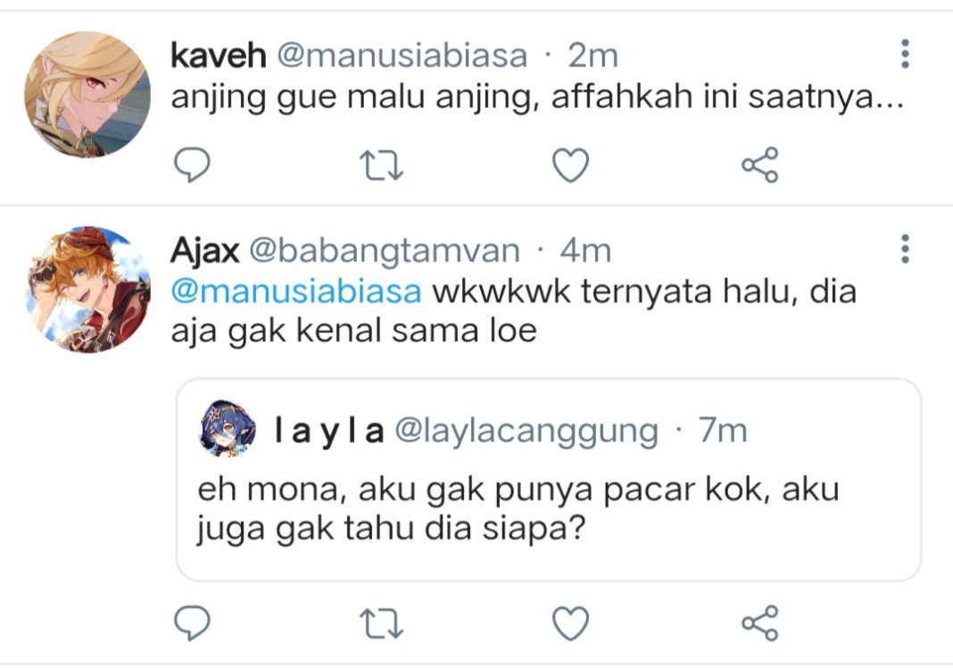 ON 📩 | BACA RULES DI LIKES on Twitter: "au! cw // bxg , Kaveh x Layla , Childe x Layla when ...