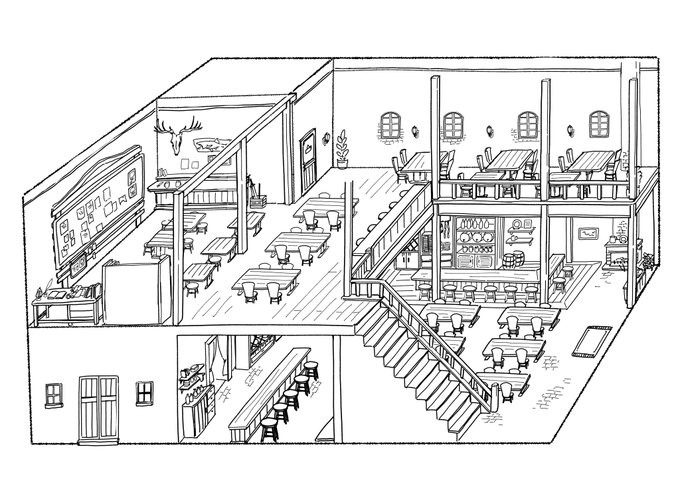 巨人族の花嫁28話から晃一が情報収集に通う「タイルダントの酒場」のデザイ.. | 性威大将軍_ITKZ🔞 10/16東8ゲ17bいとろ さんの ...