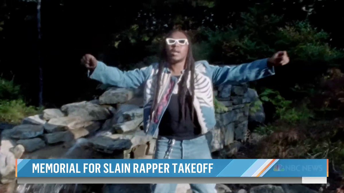 Rapper Takeoff was laid to rest on Friday after a large memorial ...