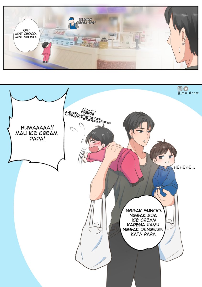 Mai | commission open on Twitter: "Enhypen AU (comics) "Papa Jay Daily Life -4" ------- episode ...