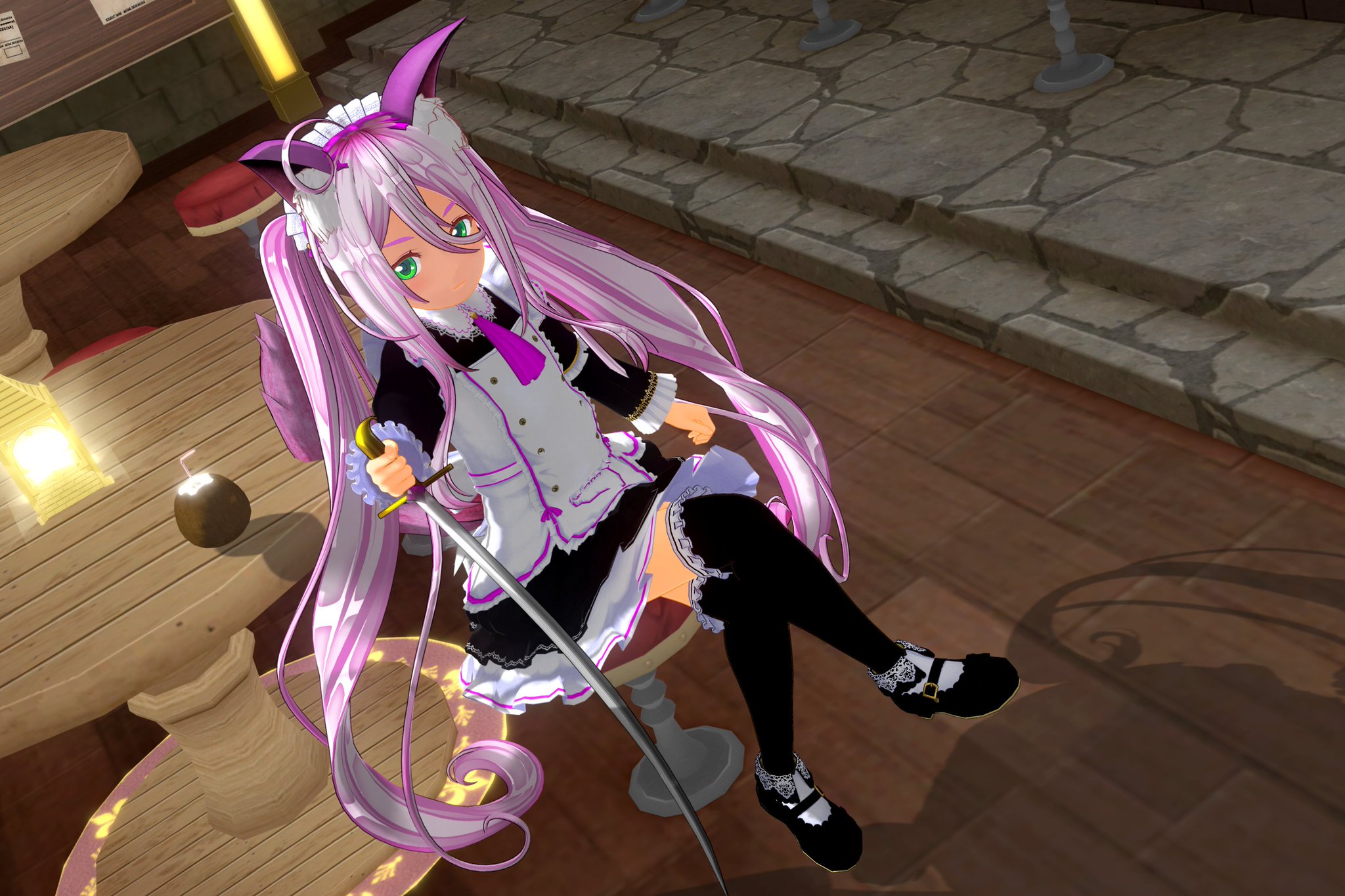 NotPriest008@ほぼCOM3D2 on Twitter: "#cm3d版深夜の真剣エディット60分一本勝負 #COM3D2_5 お題：ピンク 異世界遠征中、出立前。 https ...